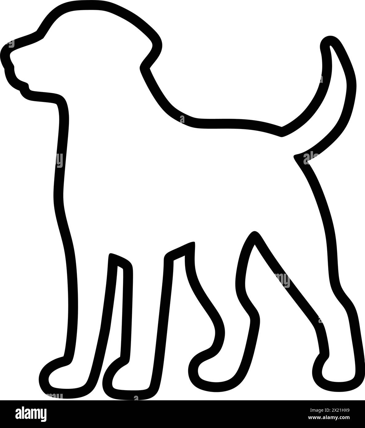 Dog icon, pet face profile vector silhouette glyph pictogram ...