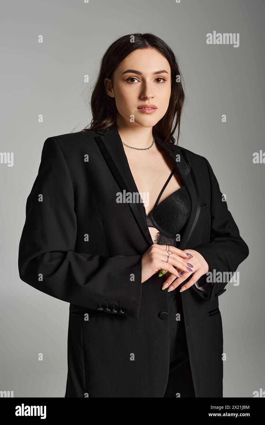 Plus size black woman strength hi-res stock photography and images - Alamy