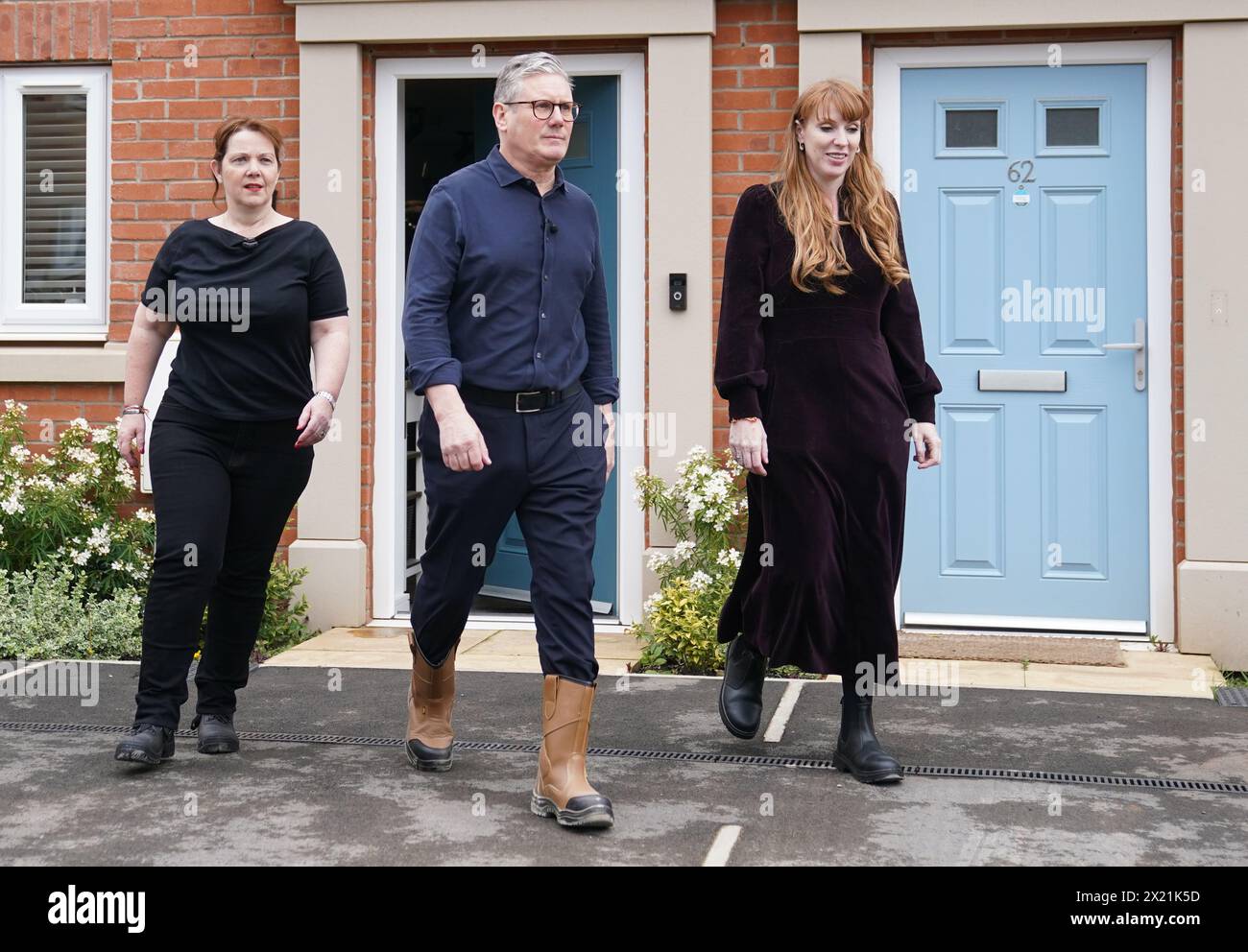 Labour leader Sir Keir Starmer with deputy leader Angela Rayner and ...