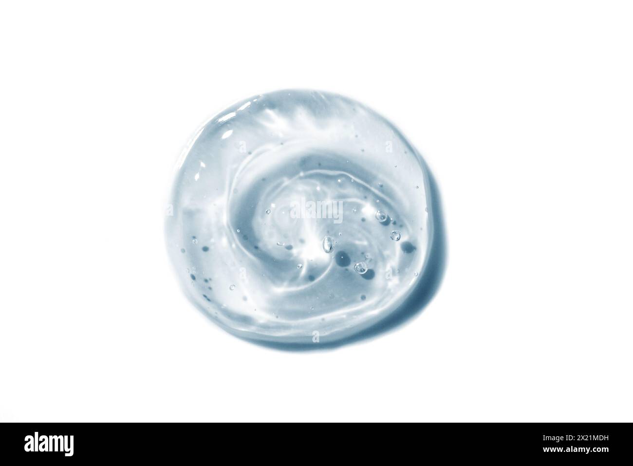 Glycerin or silicone gel texture. Blue serum or sanitizer drop isolated ...