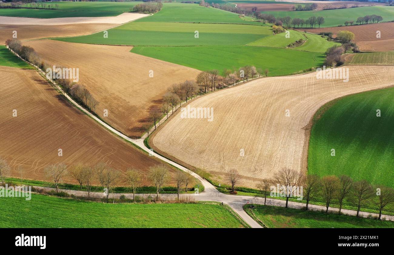 Aerial shot hilly field landscape hi-res stock photography and images ...