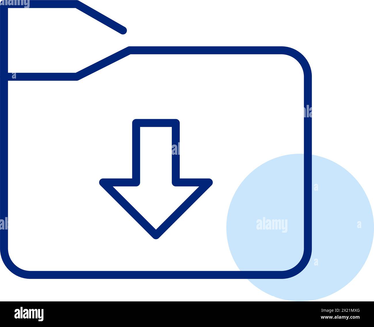 File folder with arrow pointing down. Downloading files. Pixel perfect ...