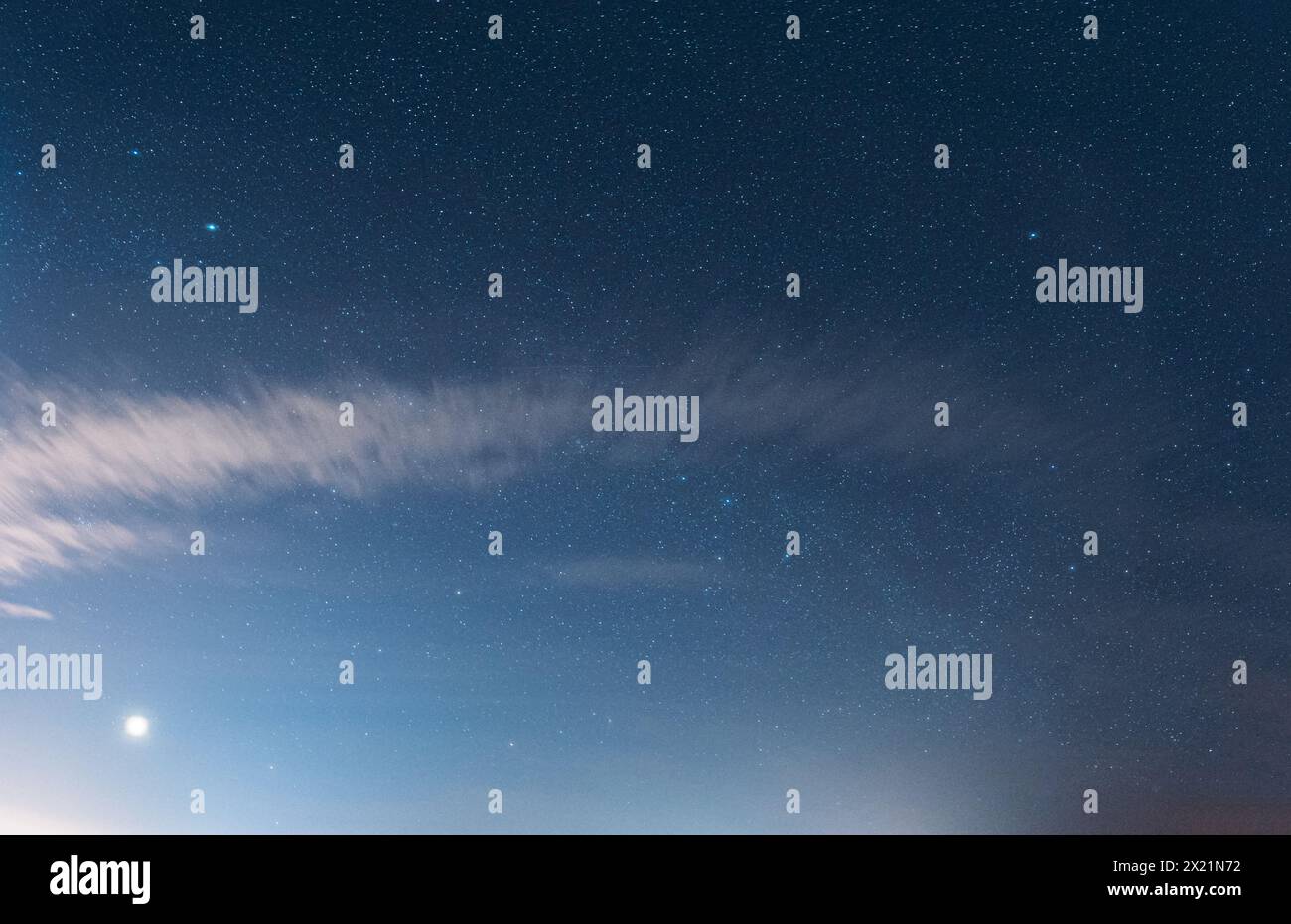 Natural Bold Blue Night Starry Sky Background. Bright Dramatic Sky ...