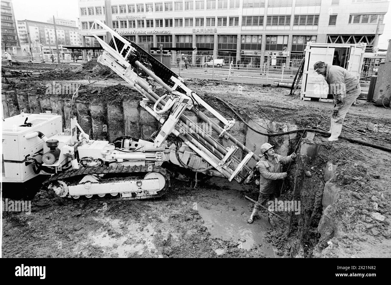 Verkehrsbau Moritzhof 14.04.1997, Chemnitz, Innenstadt, Bahnhofstraße ...