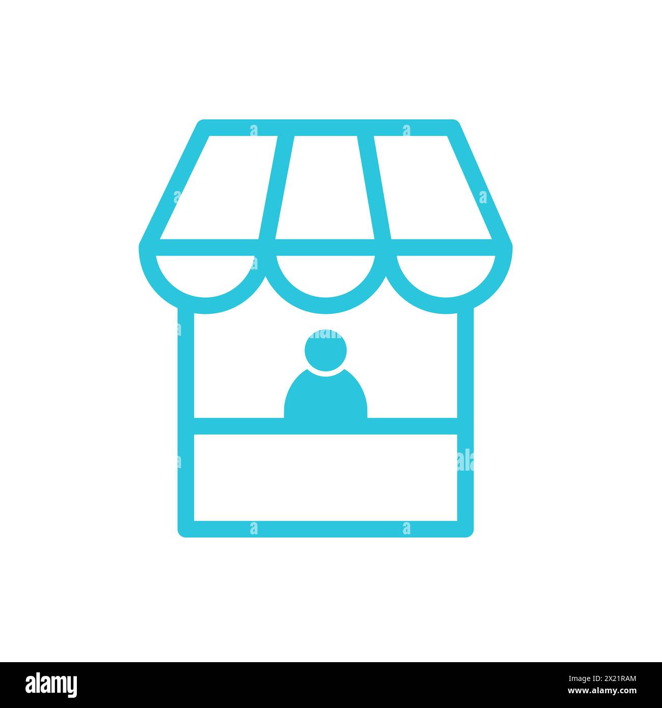 Market seller , Marketplace, shopping mall, icon. From blue icon set ...
