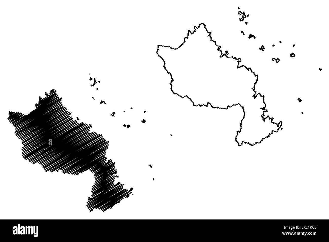 Mackay Region (Commonwealth of Australia, Queensland state) map vector ...