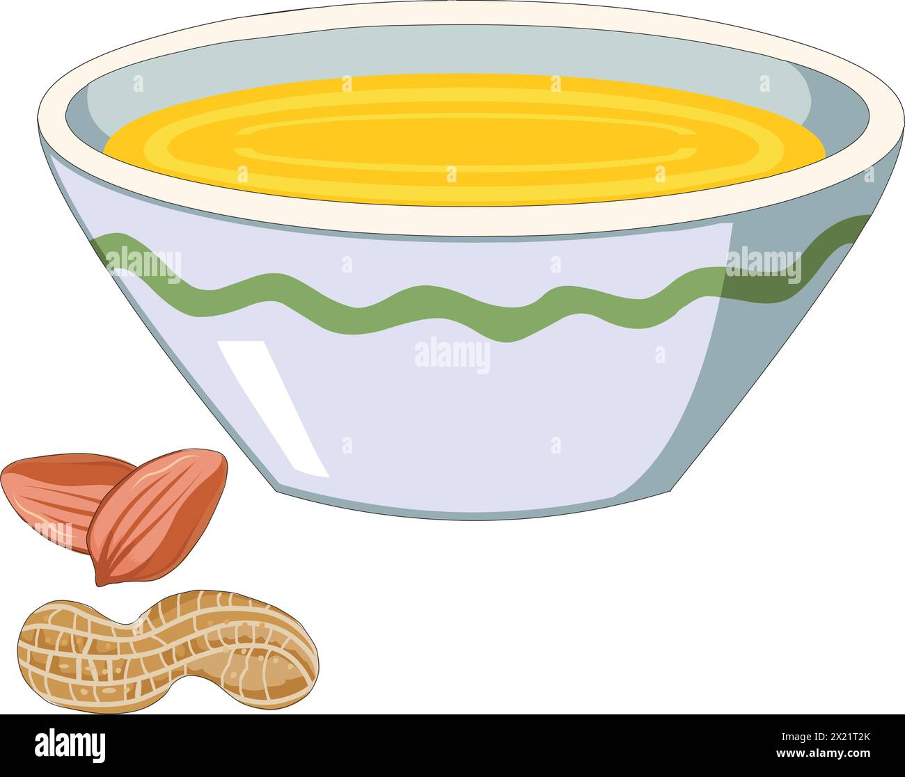 A bowl of groundnut oil vector illustration Stock Vector Image & Art ...