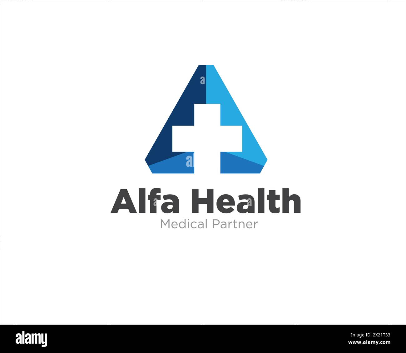 alpha health logo designs for medical service logo Stock Vector Image ...