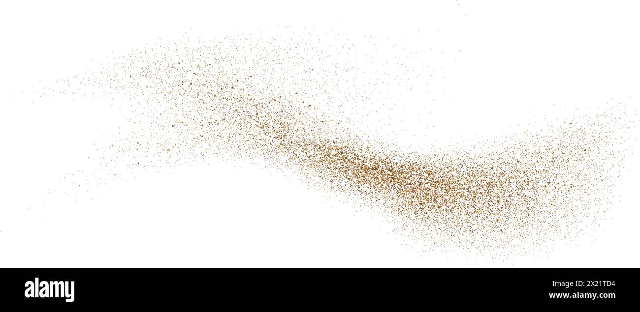 Sand powder splash. Flowing dust speckles and particles wave texture ...
