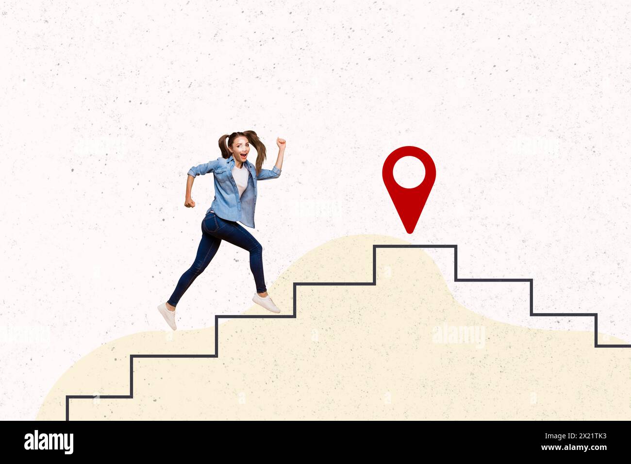 Sketch image composite trend artwork photo collage of young attractive ...