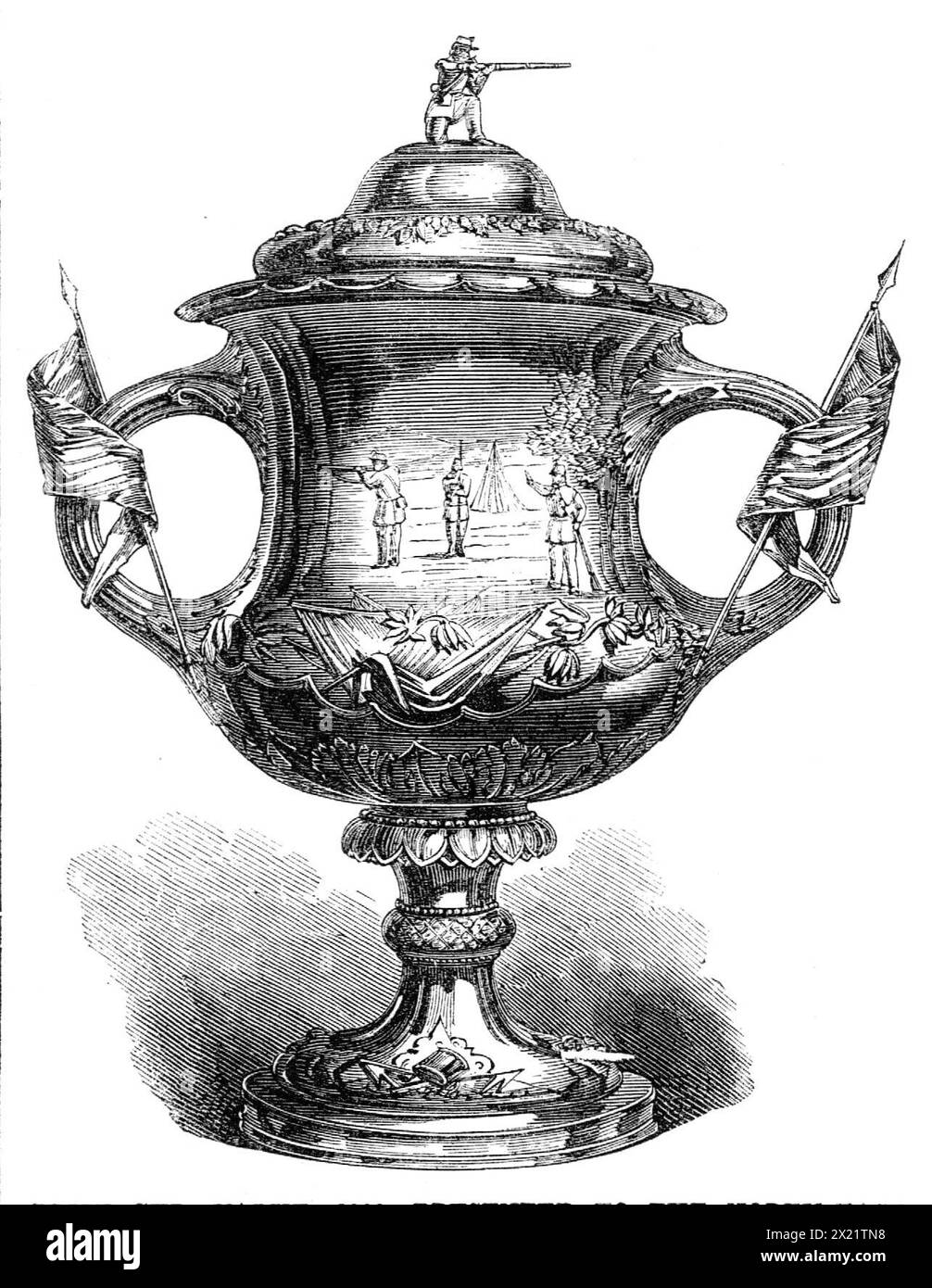 Prize cup, value £100, presented to the North-East London Rifle Corps ...