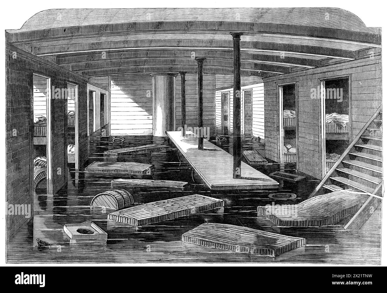 The midships saloon of the City of New York, 1864. 'The steam-ship City ...
