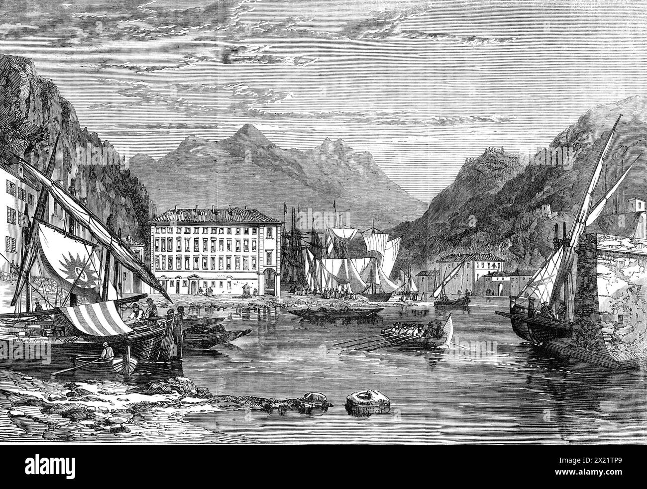 Garibaldi's birthplace at Nice, 1864. 'Engraving from a sketch by Mr ...