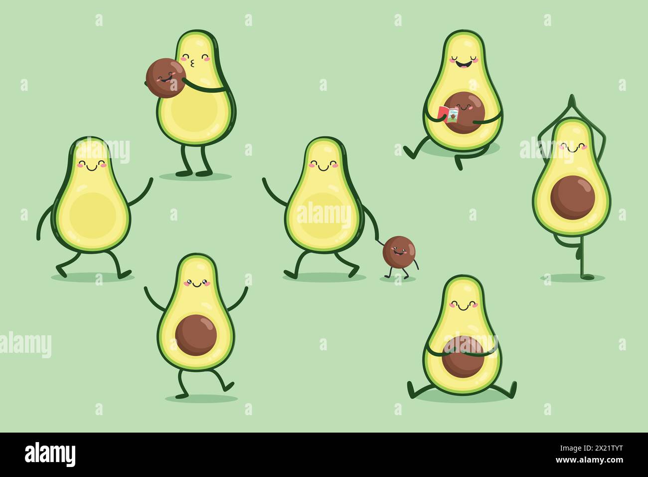 Avocado concept healthy eating lifestyle Stock Vector Images - Alamy