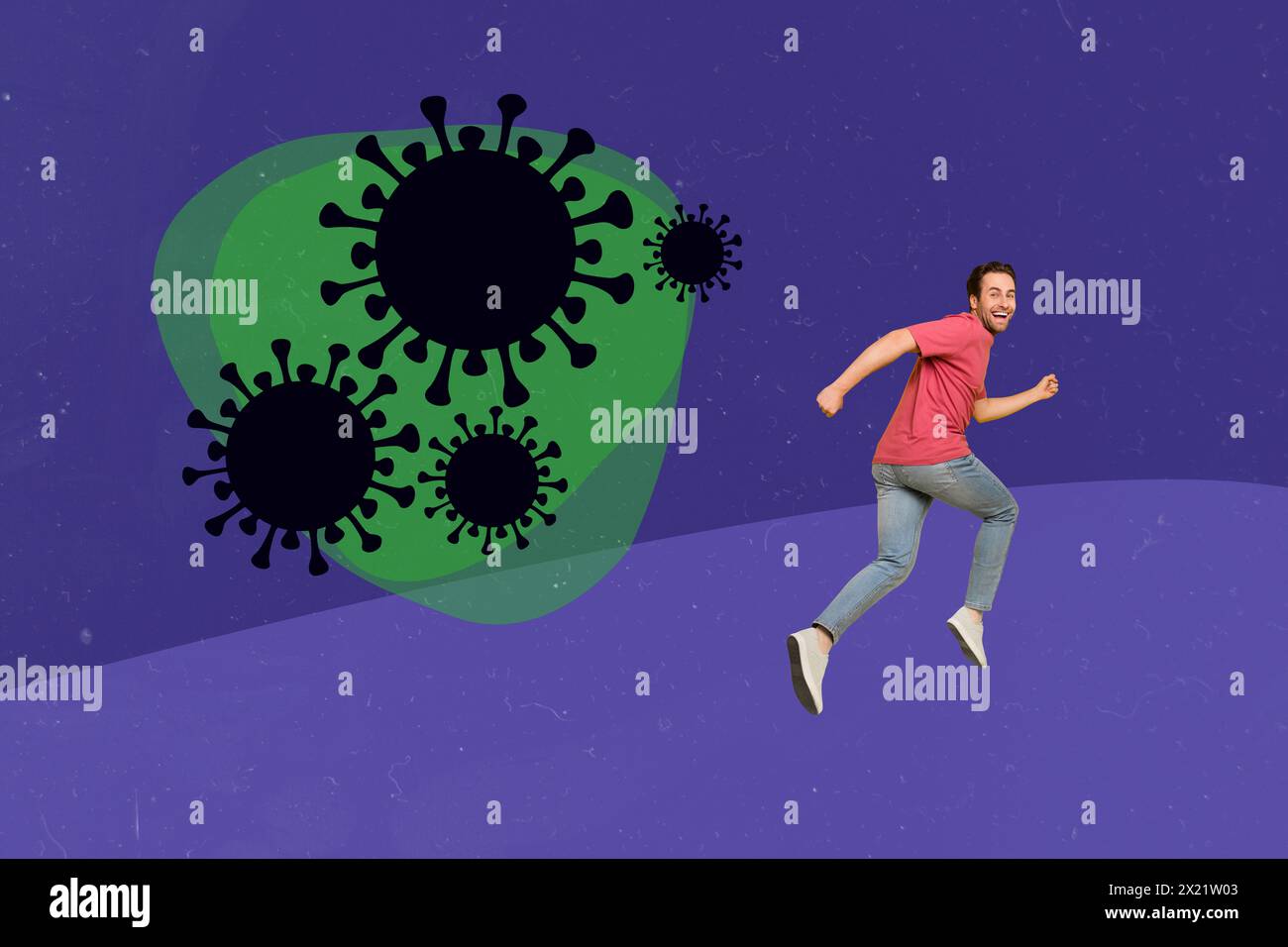 Composite 3D photo collage trend artwork sketch image of young person ...