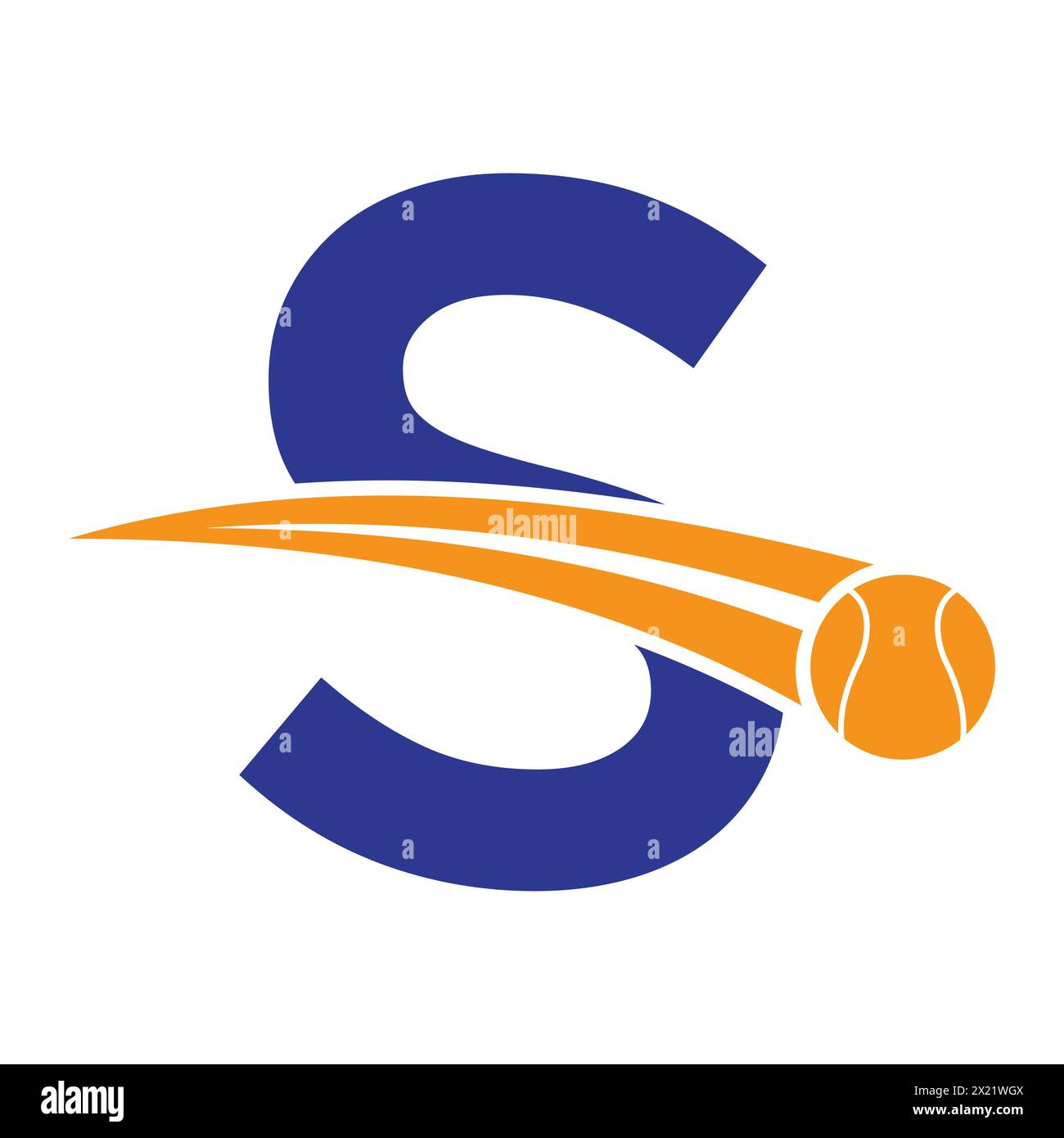 Tennis Logo On Letter S Concept With Moving Tennis Ball Symbol. Tennis ...