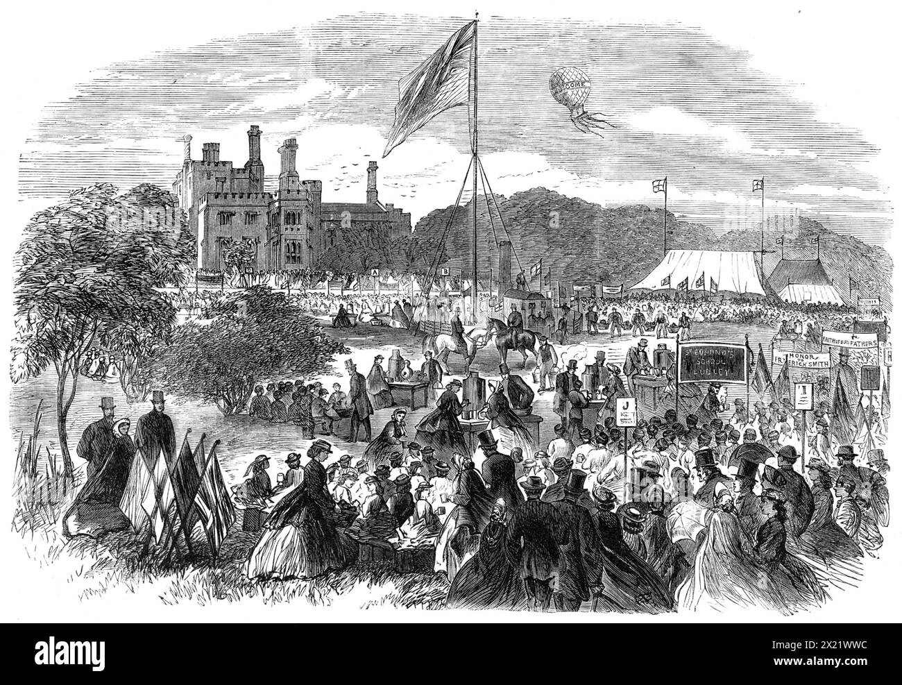 Entertainment to four thousand school children at Dudley, 1865. 'Mr ...