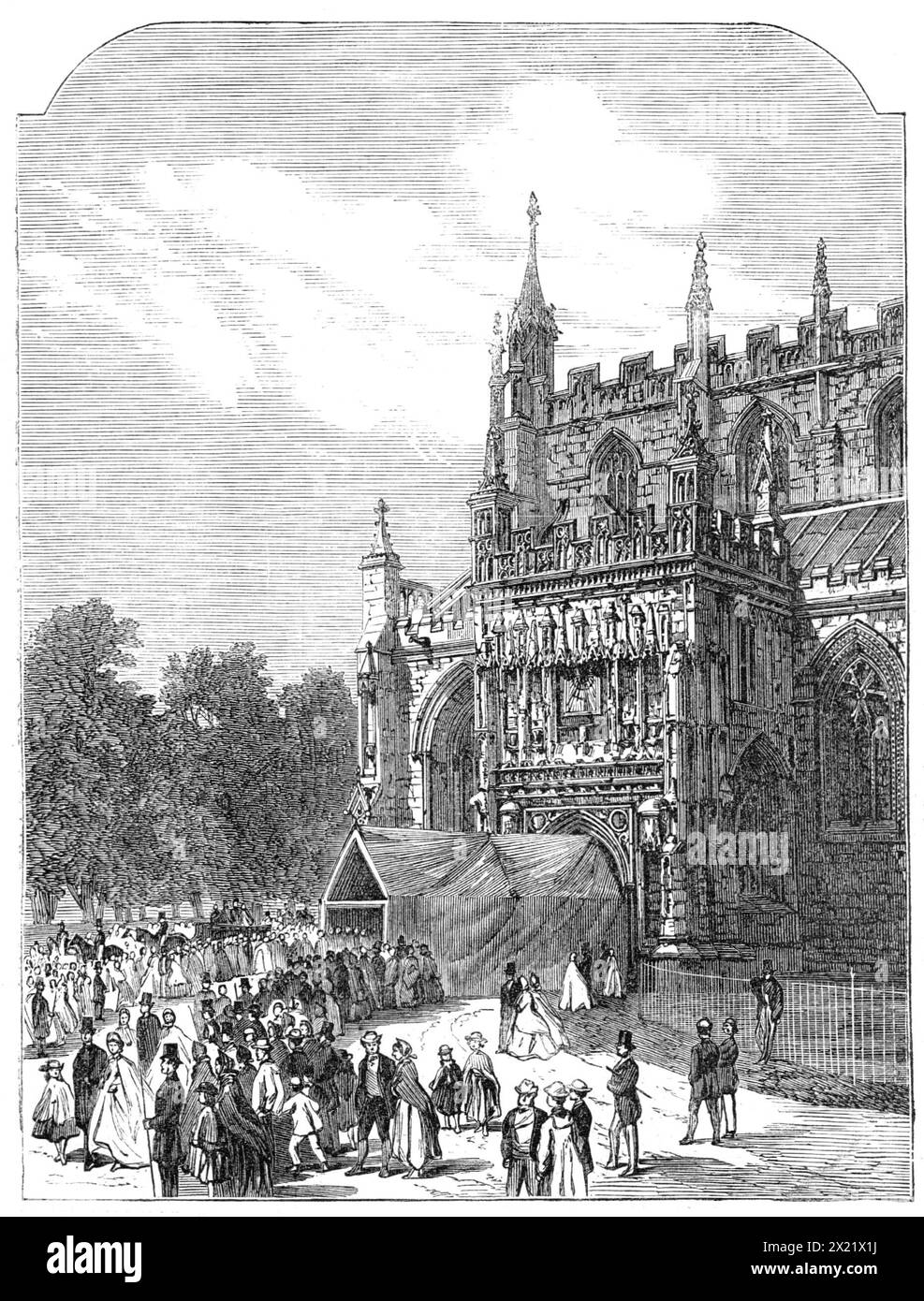 The Gloucester Music Festival: South Porch, Gloucester Cathedral, 1865 ...