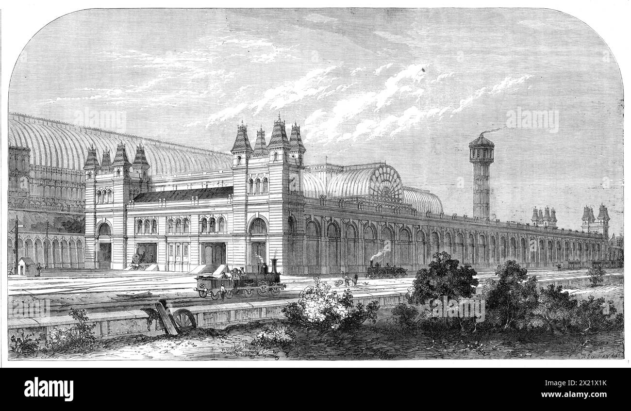 The new High-Level Station at the Crystal Palace, 1865. 'The South ...