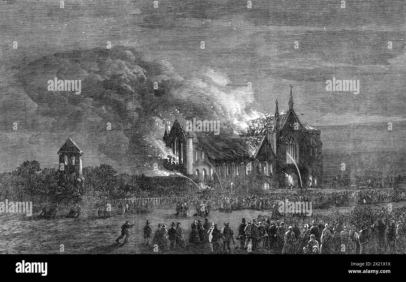 Destruction of St. Mary's Roman Catholic Cathedral at Sydney, New South ...