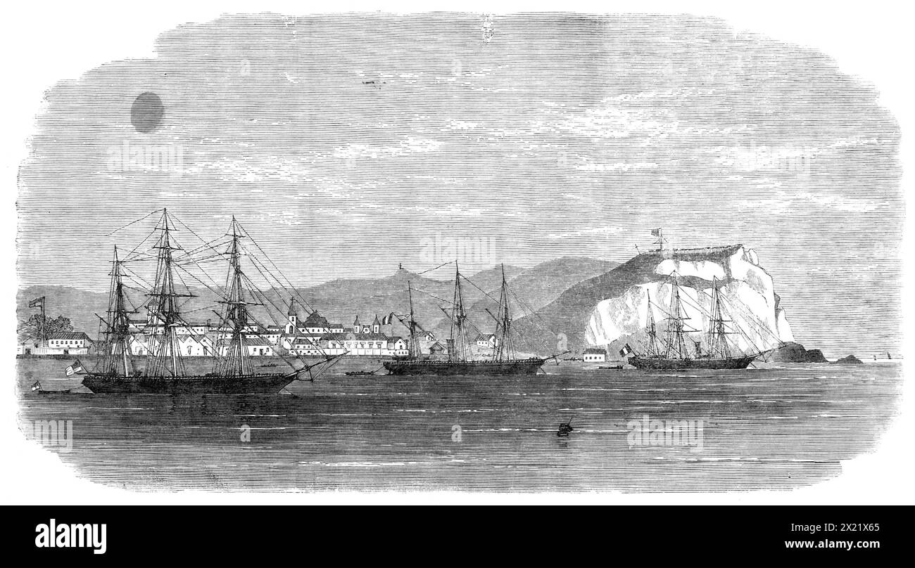 View of Arica, Peru, 1865. 'As the seaport town of Arica, near the ...