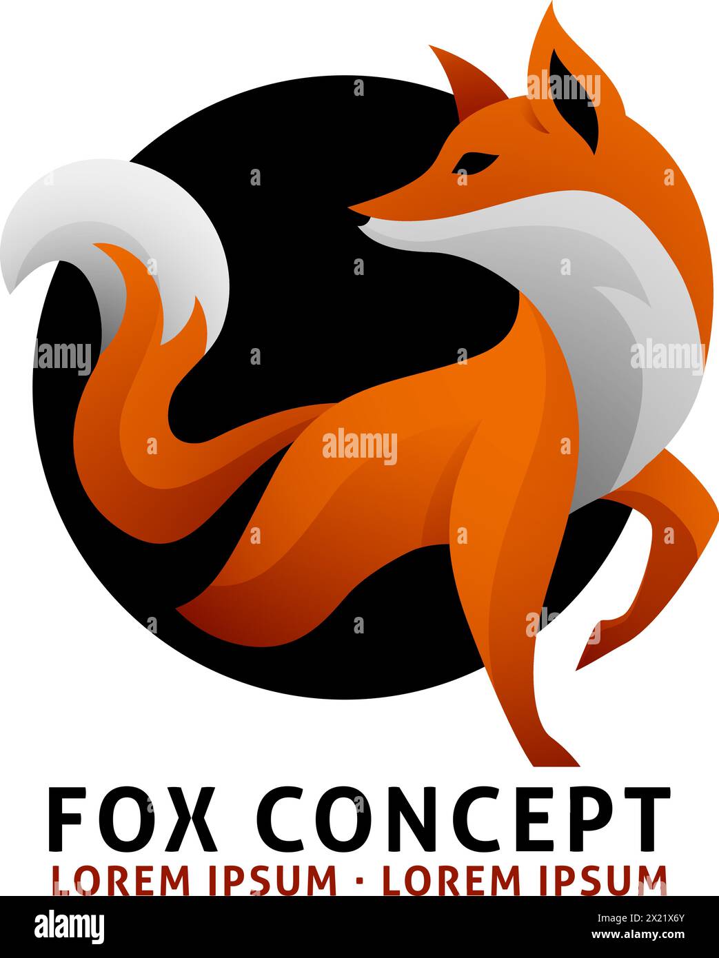 Fox Animal Design Icon Mascot Illustration Concept Stock Vector Image ...