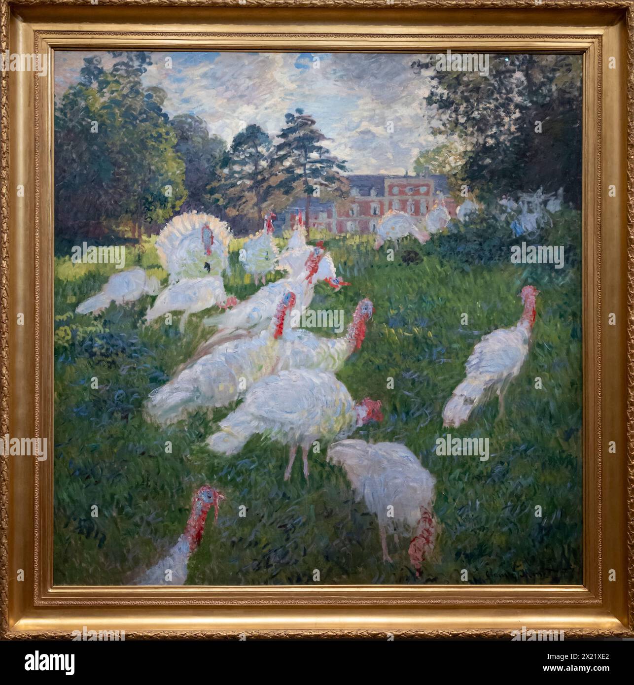 Paris, France - 04 12 2024: Orsay Museum. Turkeys painted by Claude ...