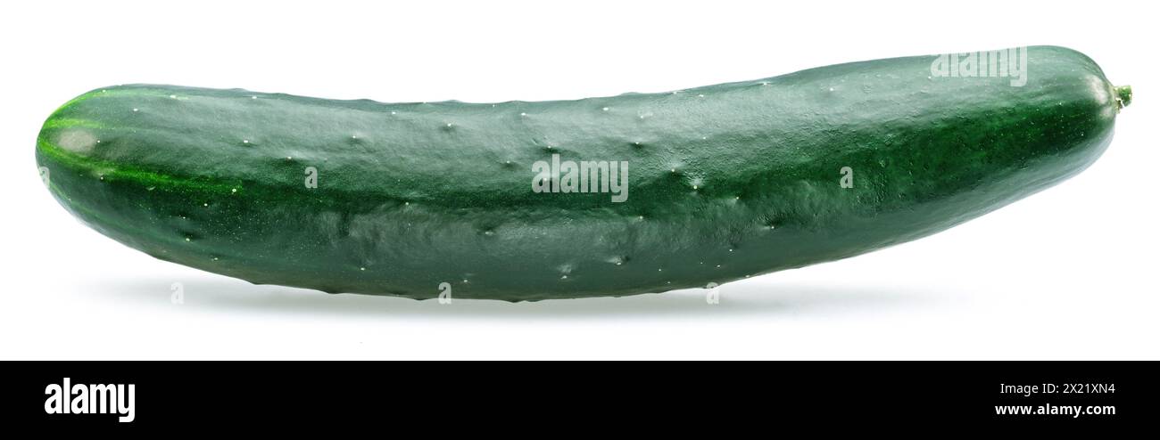 Raw cucumber isolated on white background Stock Photo - Alamy