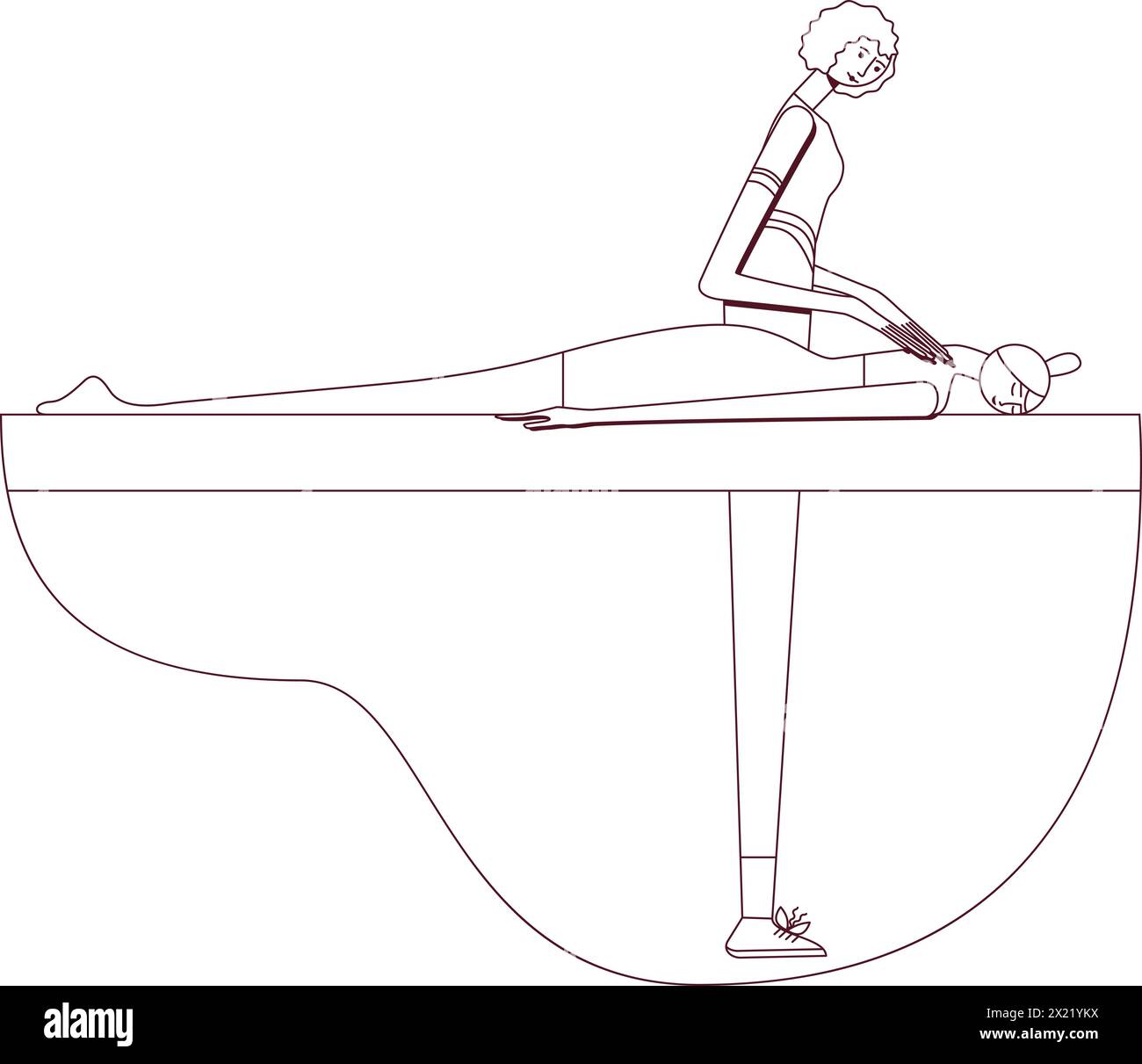 Trigger point massage therapy by professional therapist in spa. Contour ...