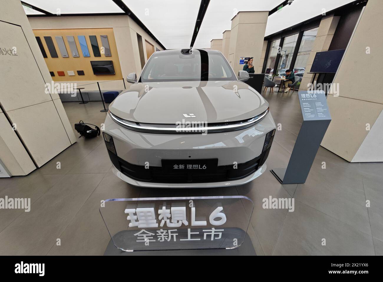 SHANGHAI, CHINA - APRIL 19, 2024 - A newly released Li Auto L6 model new energy vehicle is ...