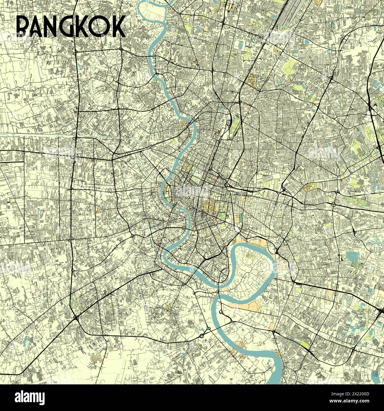 Thailand river view Stock Vector Images - Alamy