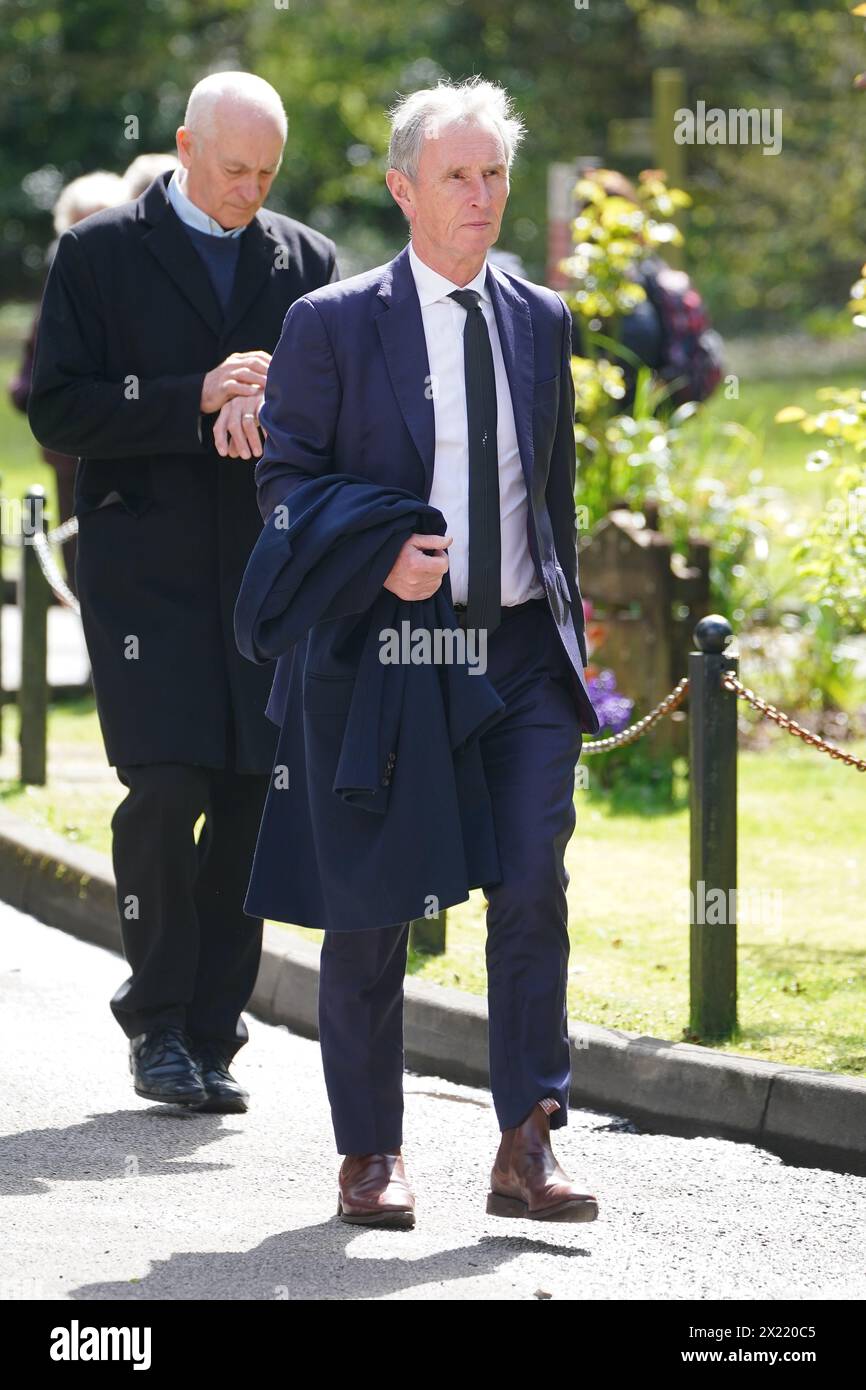 Nigel Evans (right) attending the funeral of former Labour MP Doug ...