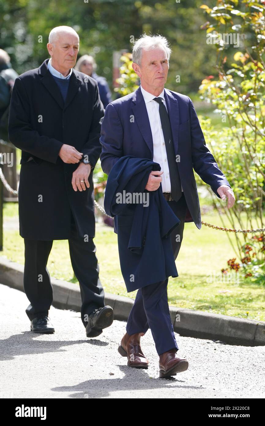 Nigel Evans (right) attending the funeral of former Labour MP Doug ...