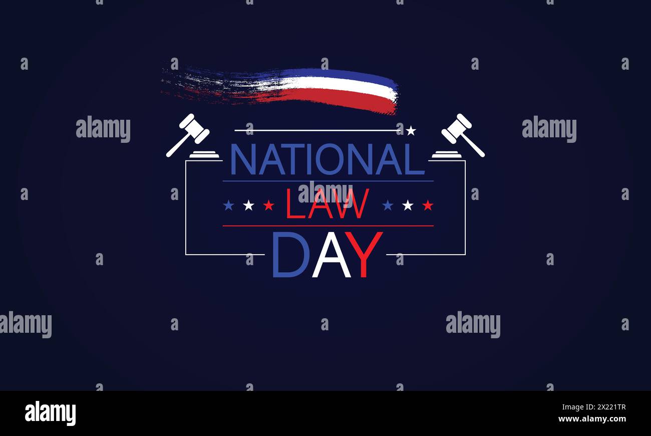 Text and Flag A Stunning Design for National Law Day Stock Vector Image ...
