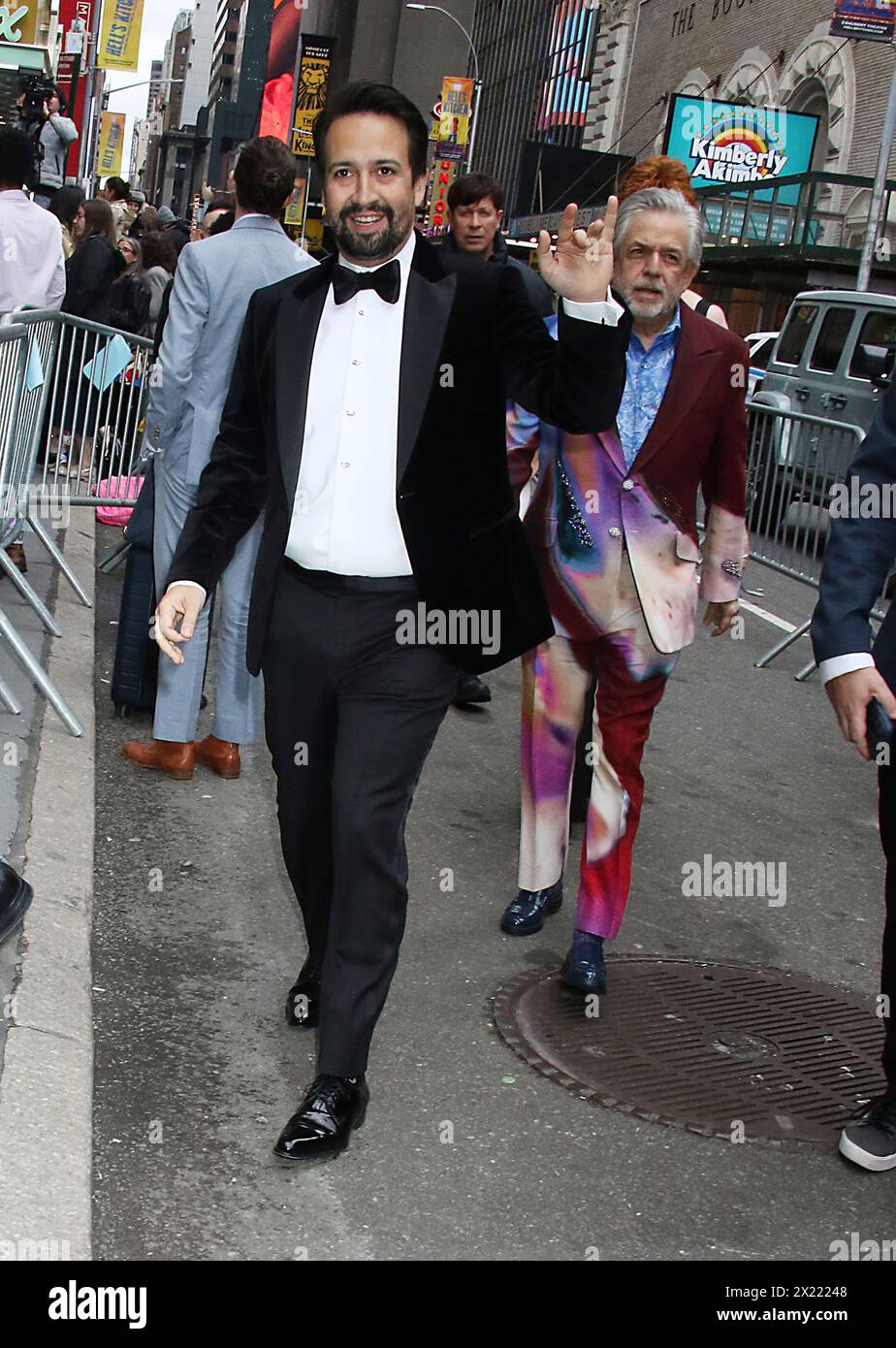 New York, USA. April 18, 2024 Lin-Manuel Miranda attend Suffs the Musical Opening Night at the ...