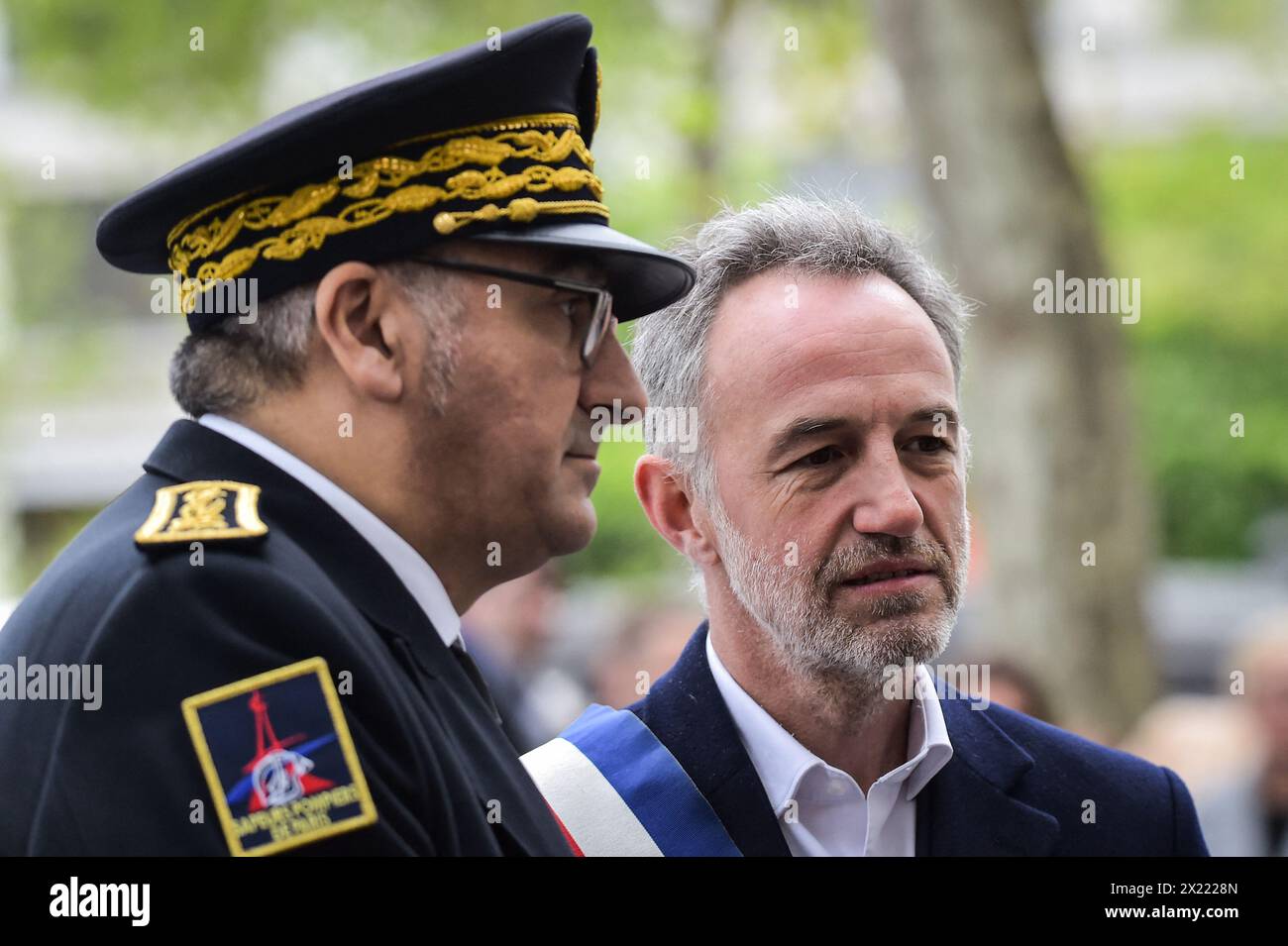 French Paris' police prefect Laurent Nunez (L) attends with First ...