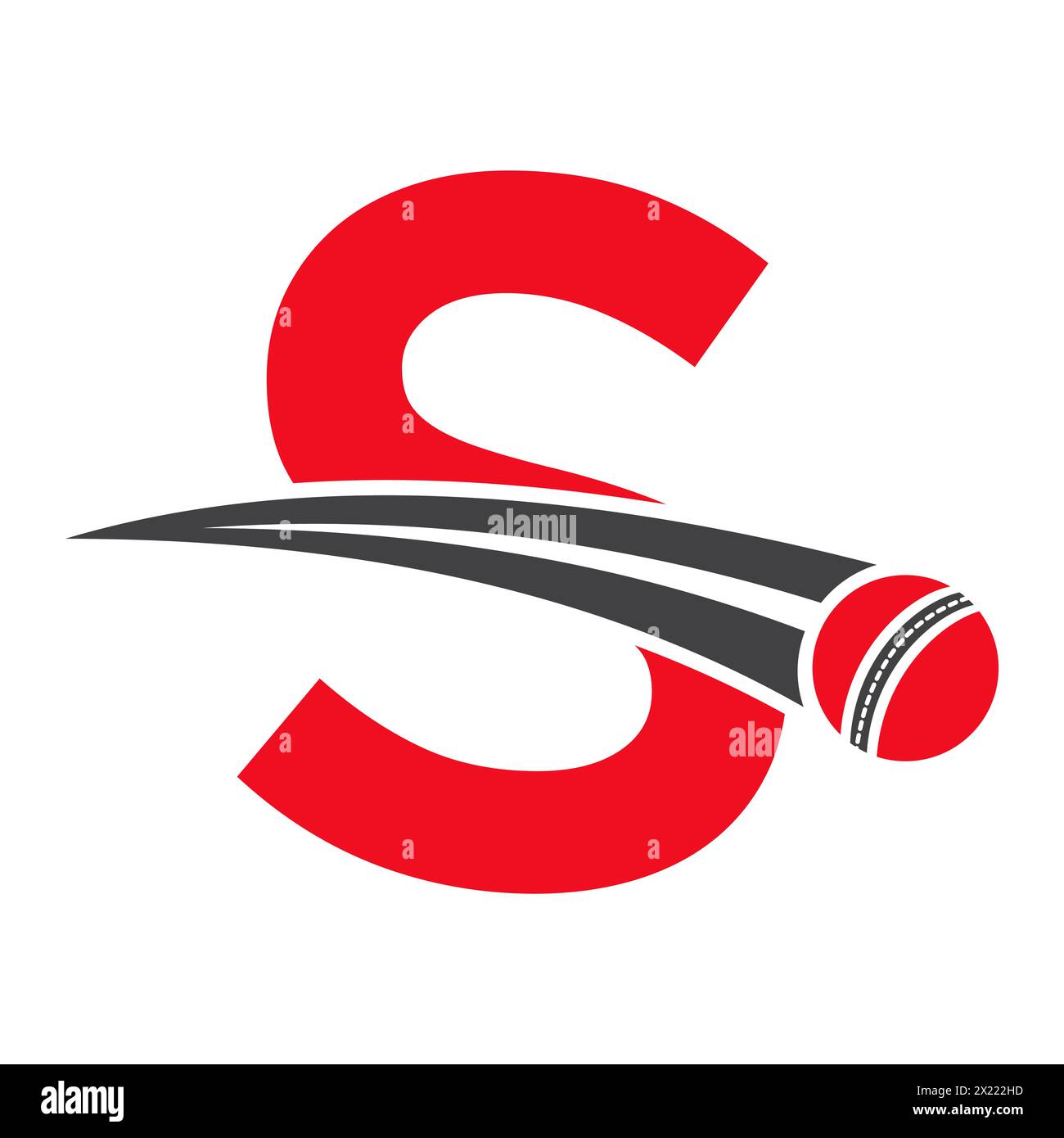 Cricket Logo On Letter S Concept With Moving Cricket Ball Symbol ...