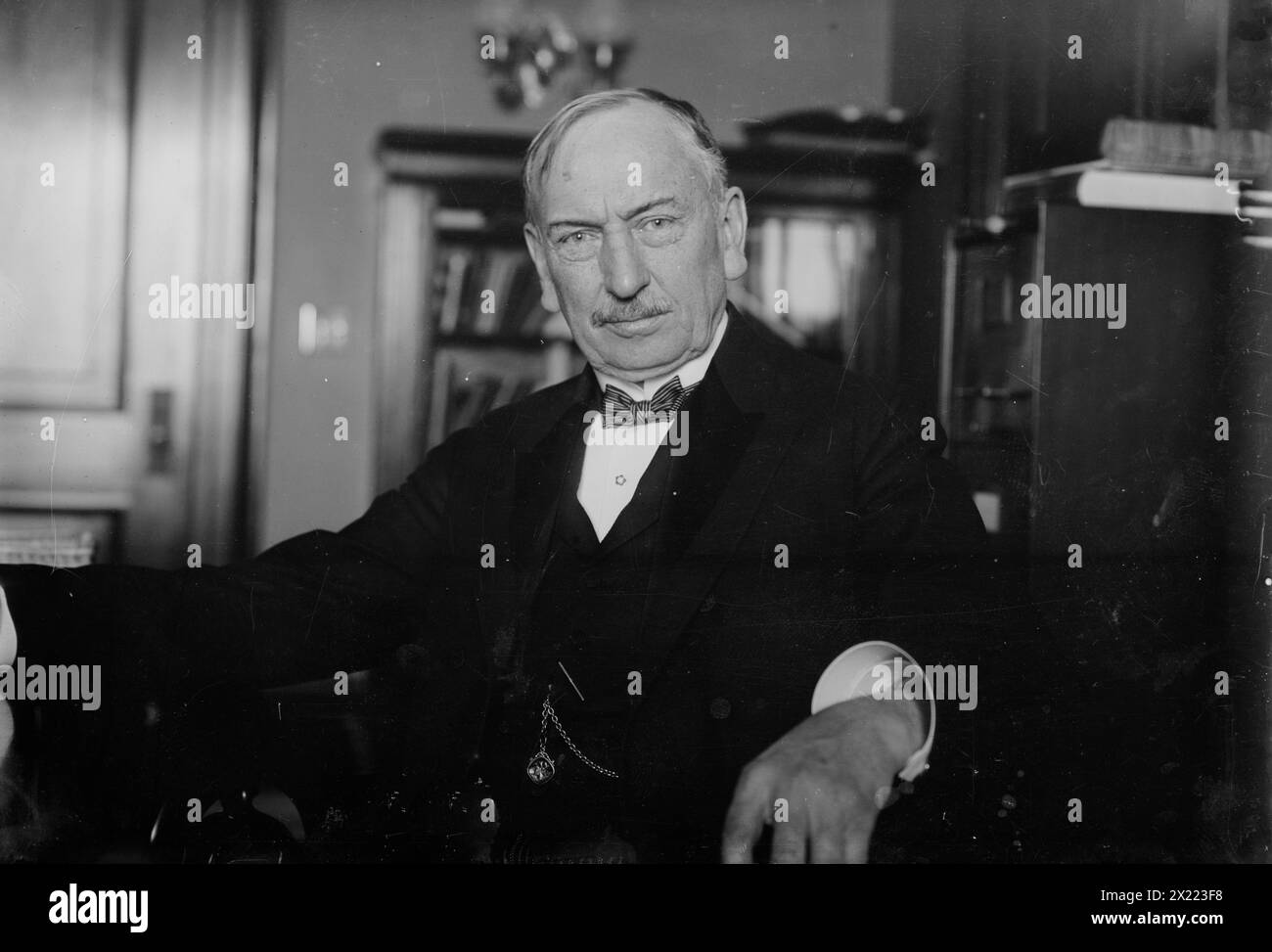 Senator Burton in study, 1910 Stock Photo - Alamy