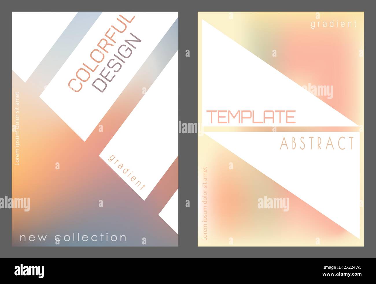 Colorful gradient with blur. Template for the cover of a catalog ...