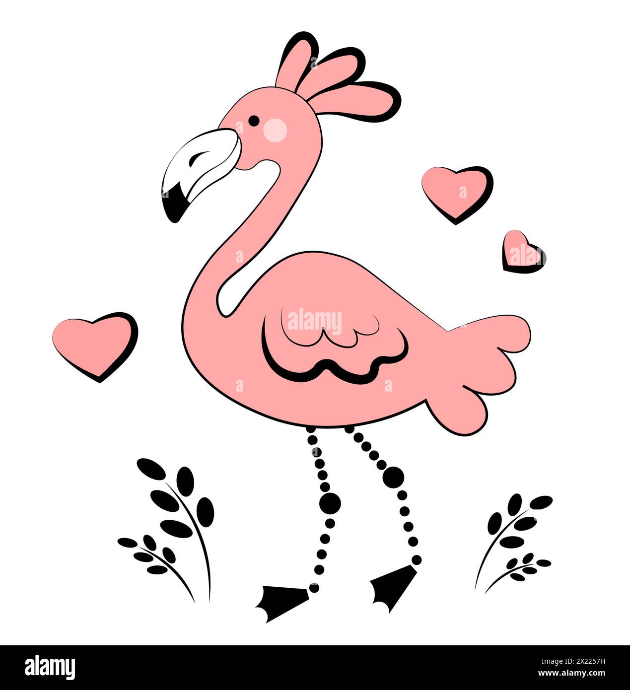 Pink feather girl Stock Vector Images - Alamy