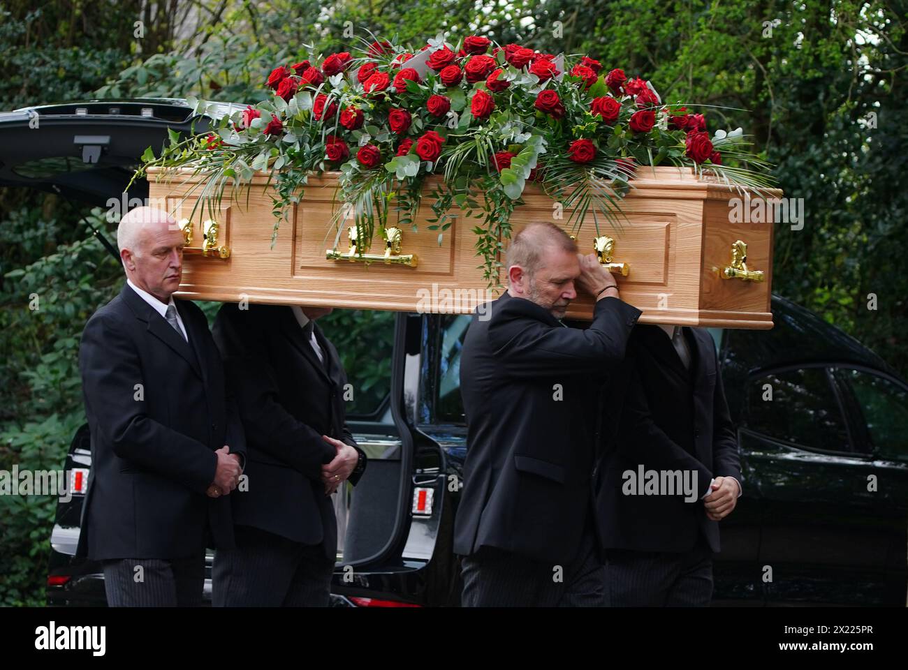 The coffin of former Labour MP Doug Hoyle, father of Commons Speaker ...
