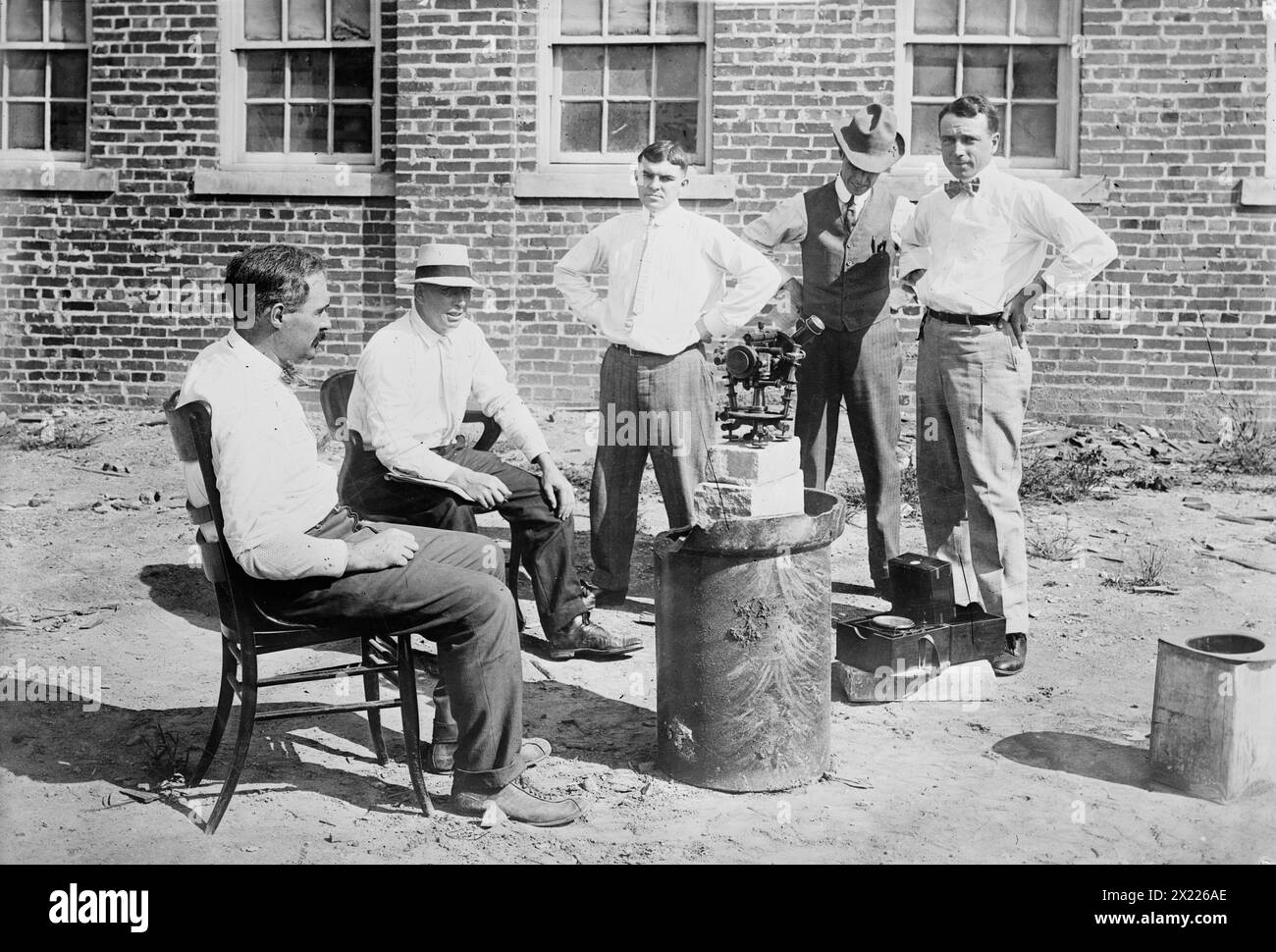 Center of population, between c1911 and c1915. Shows Professor Wilbur A ...