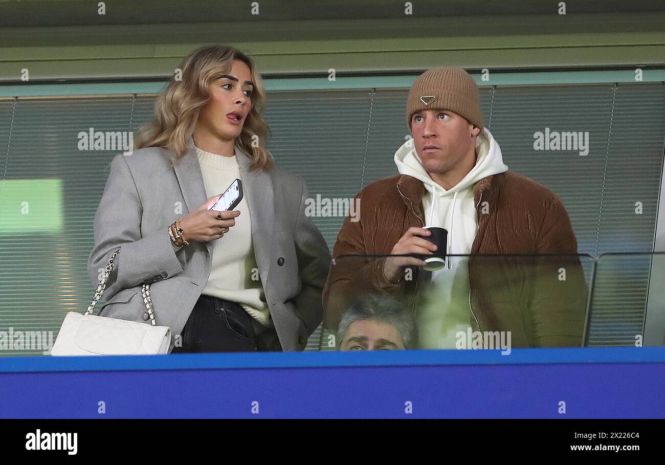 Ross Barkley of Luton Town watches from the stands. - Chelsea v Manchester United, Premier ...