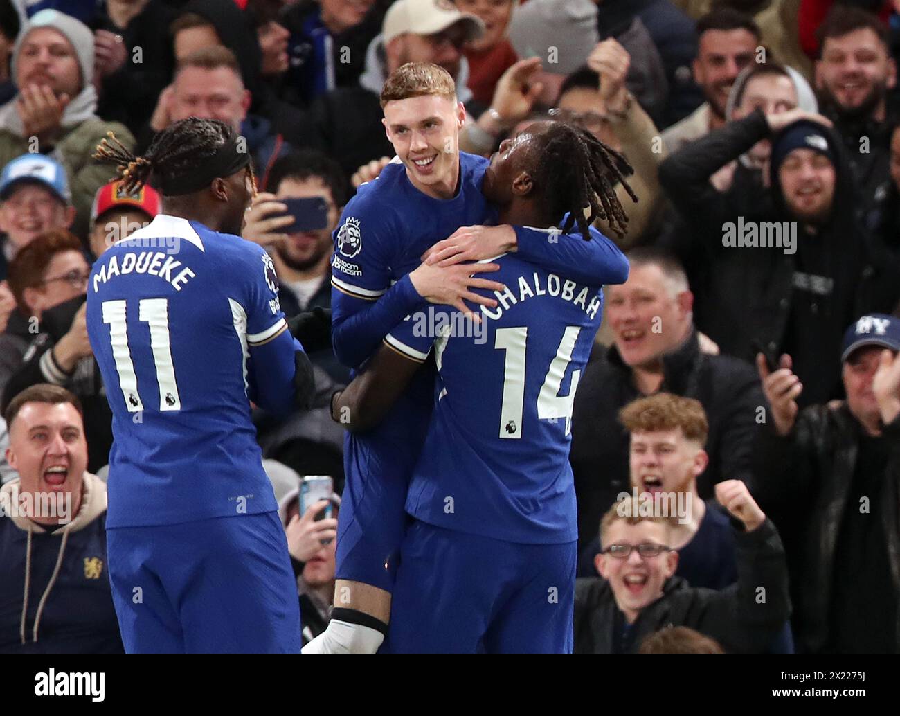 GOAL 2-0, Cole Palmer of Chelsea goal celebration with Trevoh Chalobah ...