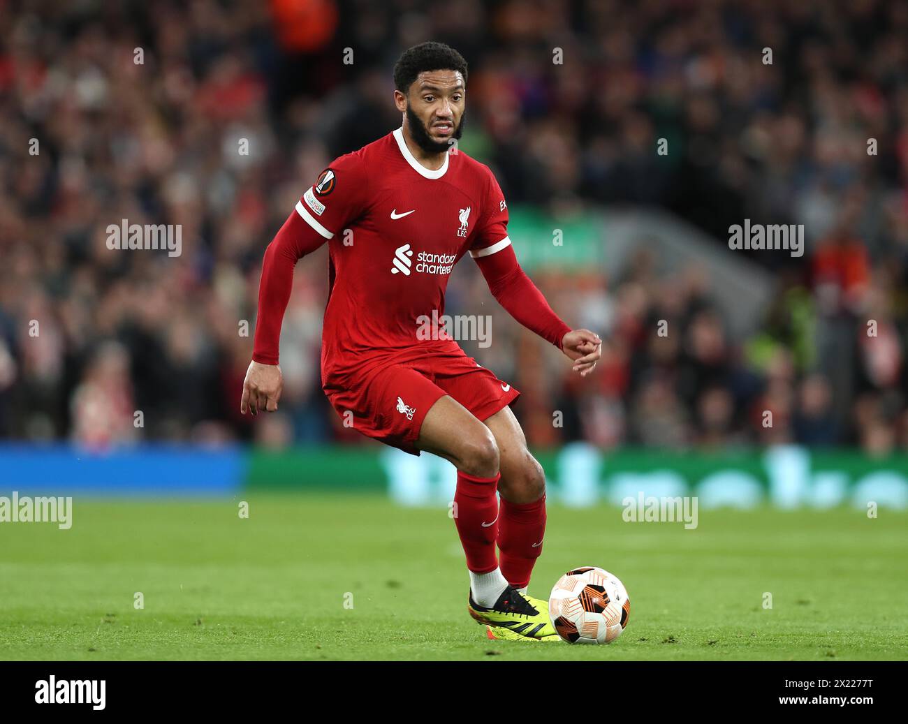 Joe Gomez of Liverpool. - Liverpool v Atalanta, UEFA Europa League ...