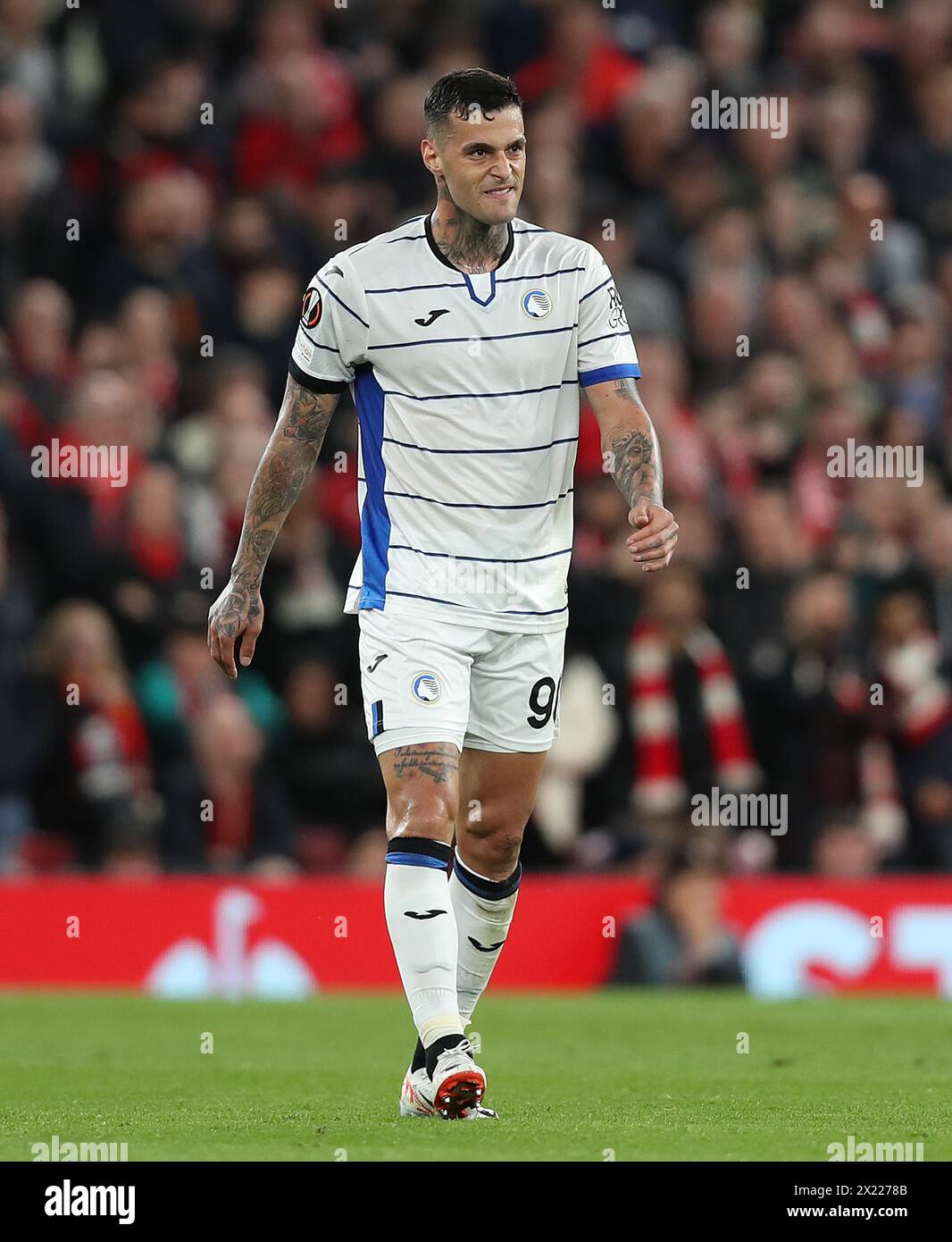 Gianluca Scamacca of Atalanta. - Liverpool v Atalanta, UEFA Europa ...
