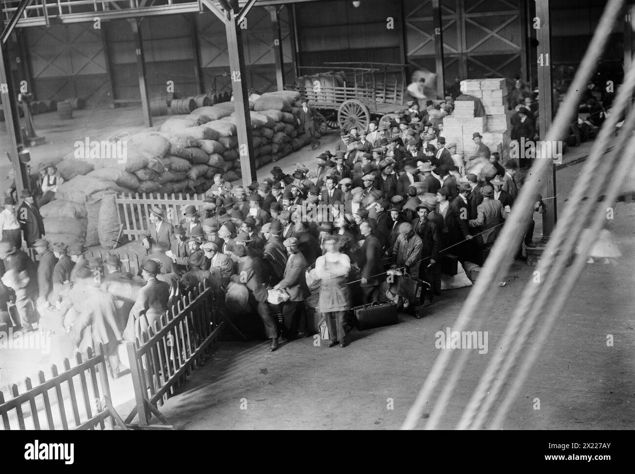Greeks boarding MADONNA, 1912. Taken when Greek immigrants left New ...