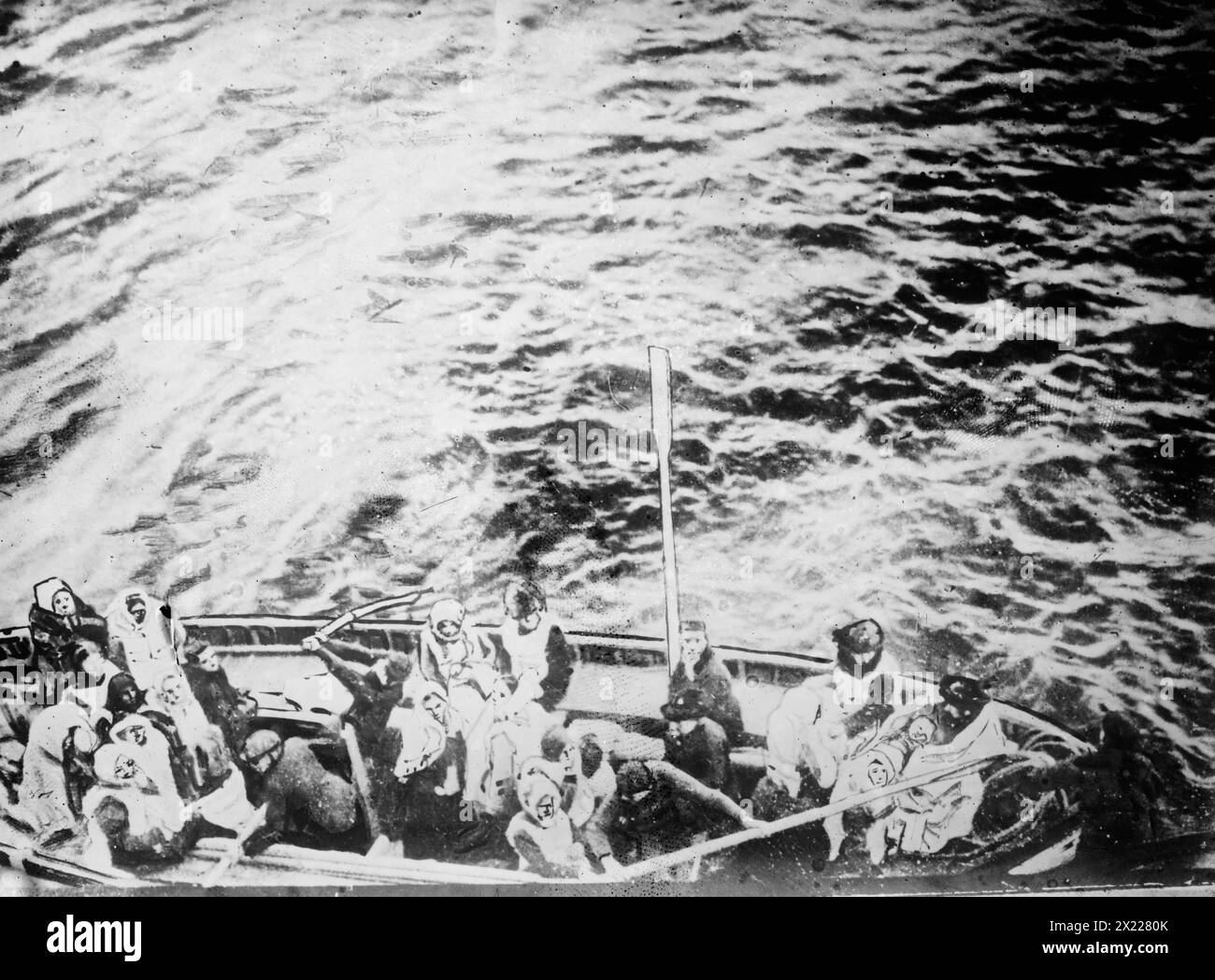 Titanic Survivors On Way To Rescue Ship Carpathia 1912 Related To The Disaster Of The Rms