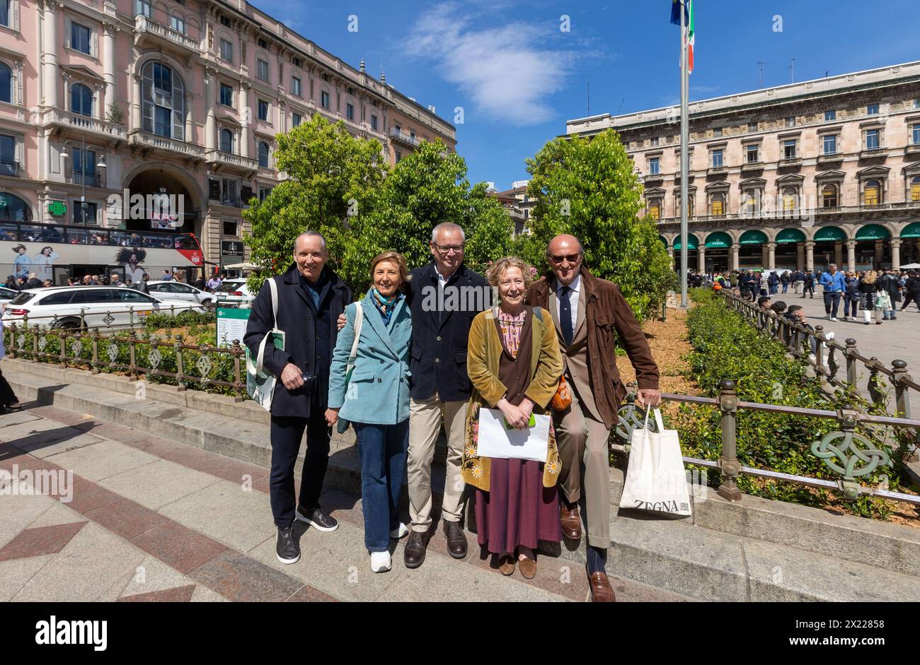 Milano, Italia. 19th Apr, 2024. Gildo Zegna, Anna Zegna, Vittorio ...