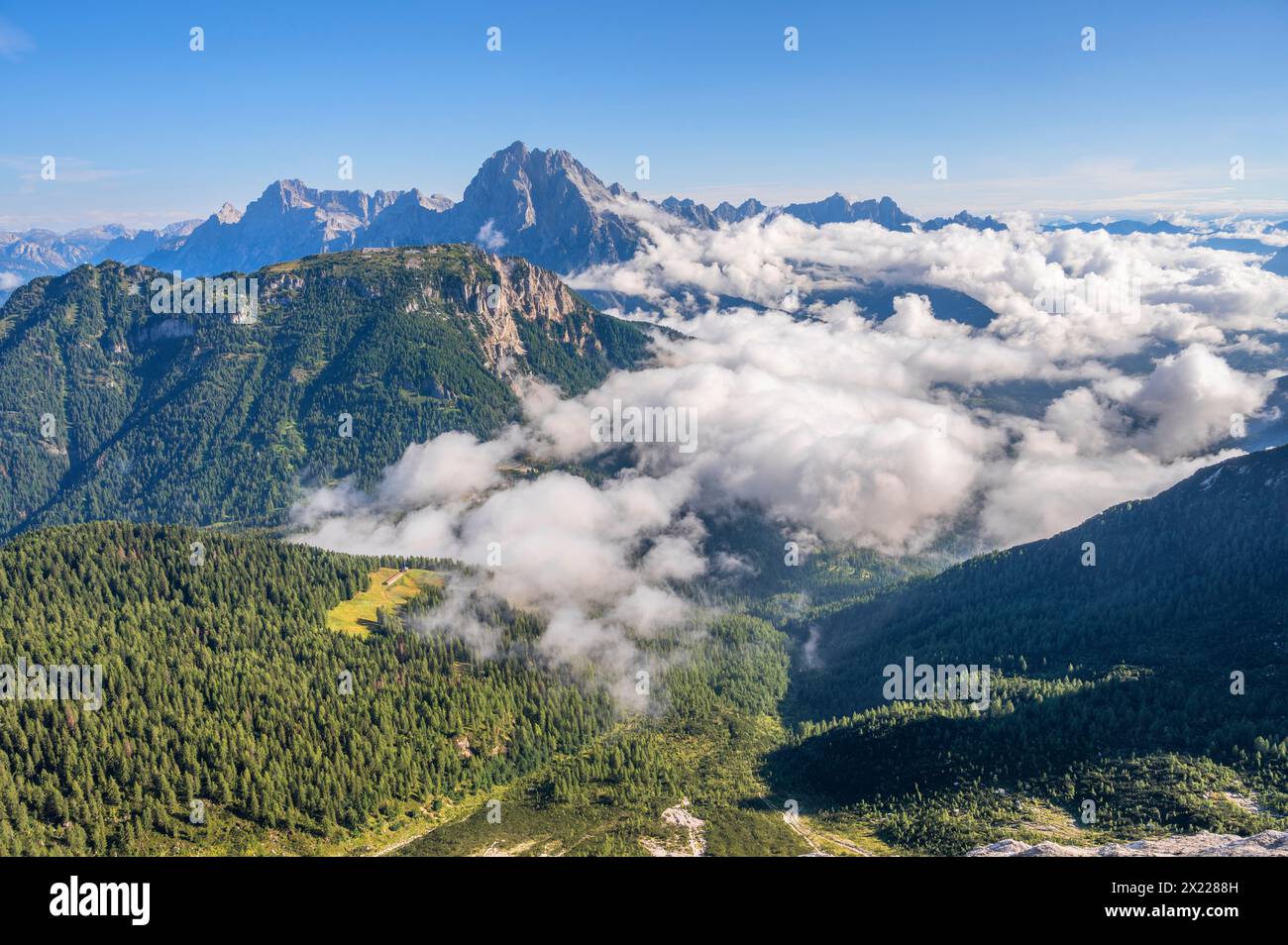 View from the climb to Sfornioi Nord in the Bosconero group of Monte ...